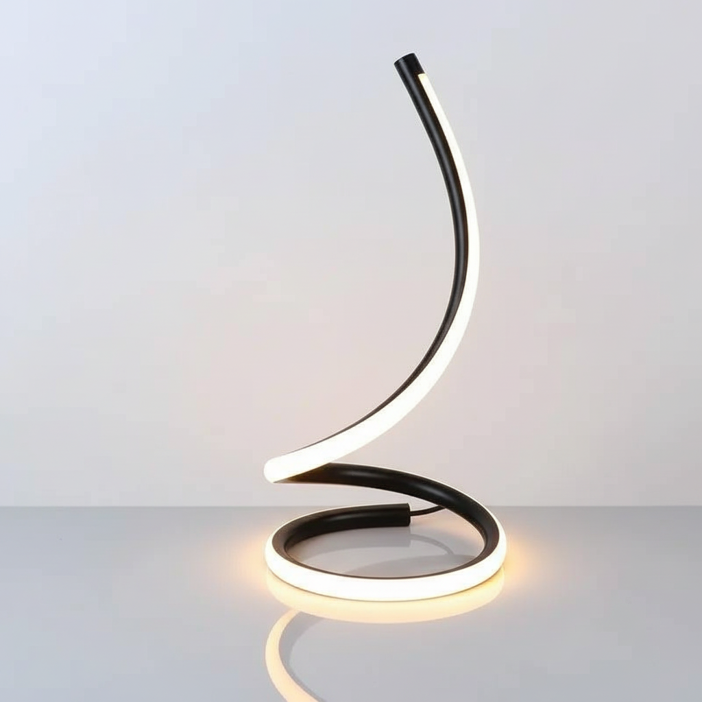 Lampe Moderne a Poser Tordue | Élégance et Originalité – Veilleuse de rêve